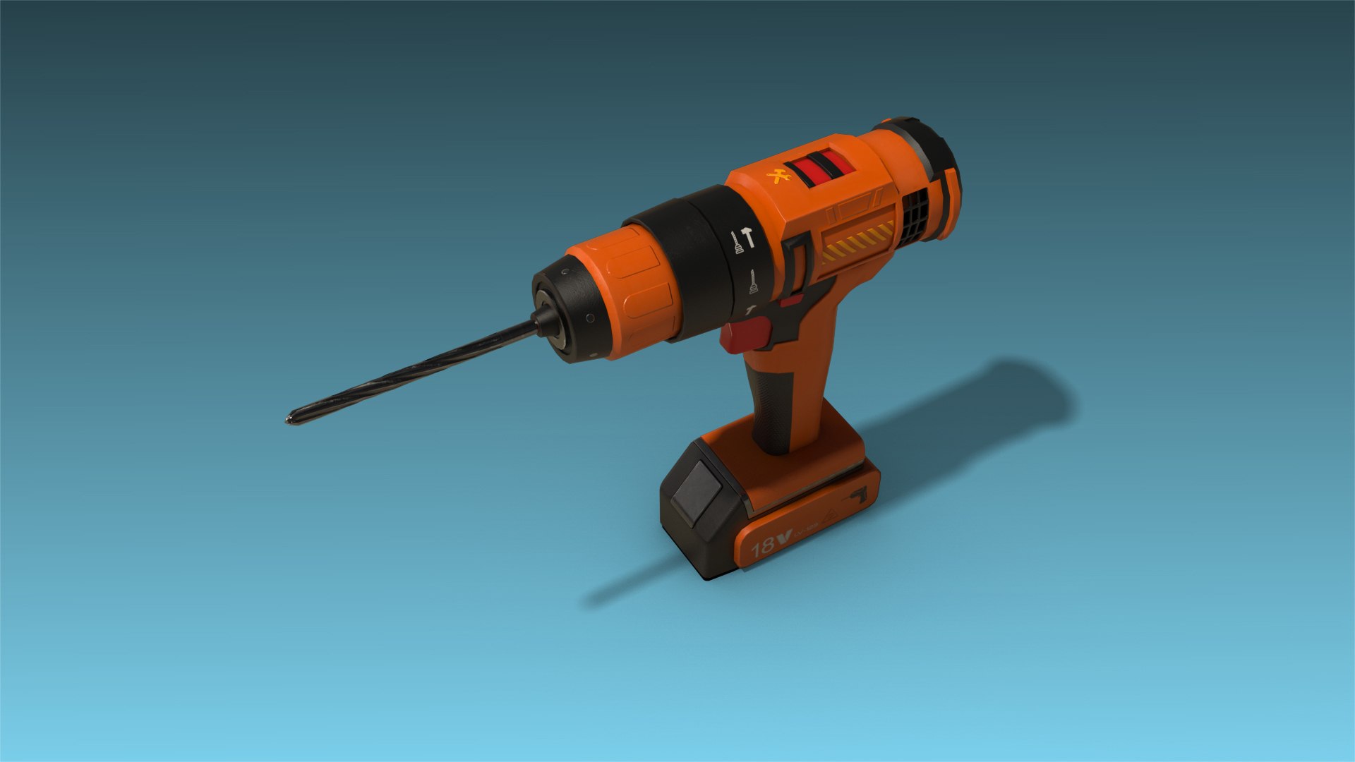 Low-poly Drill 3D Model - TurboSquid 1633089