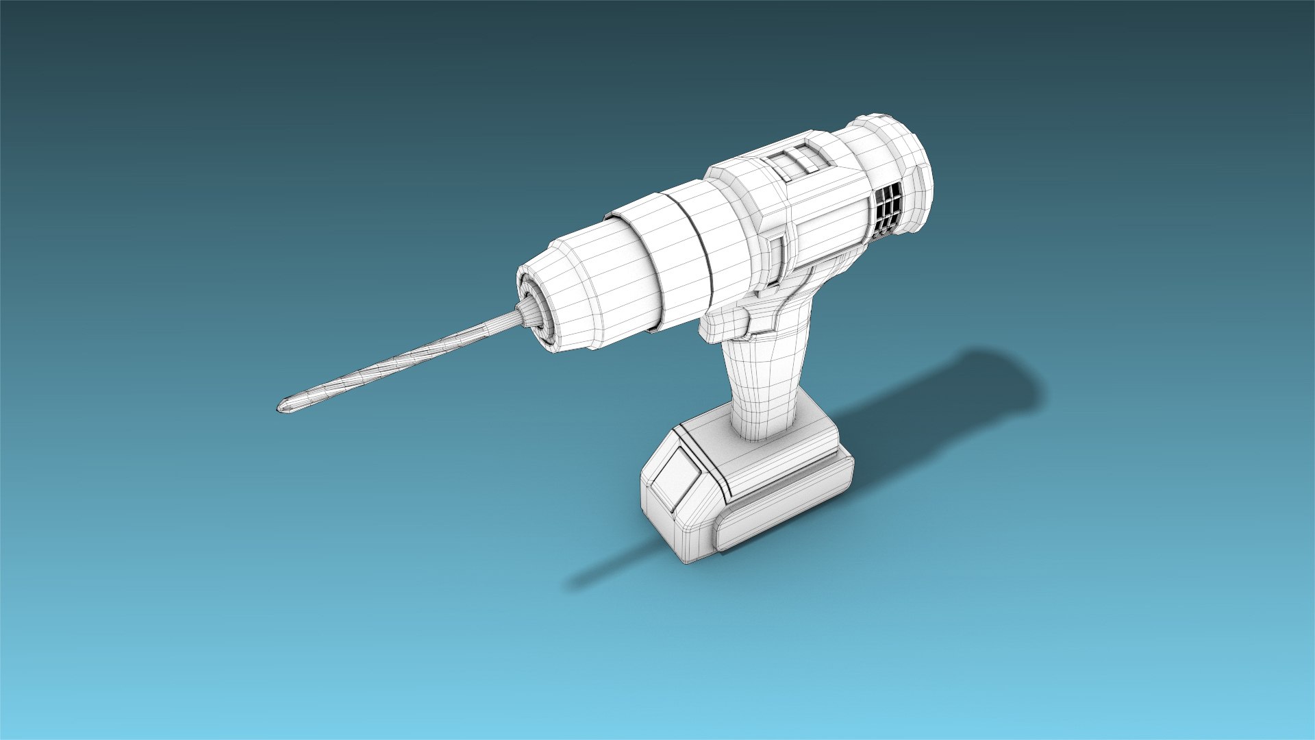 Low-poly Drill 3D Model - TurboSquid 1633089