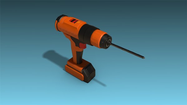 Low-poly drill 3D model - TurboSquid 1633089