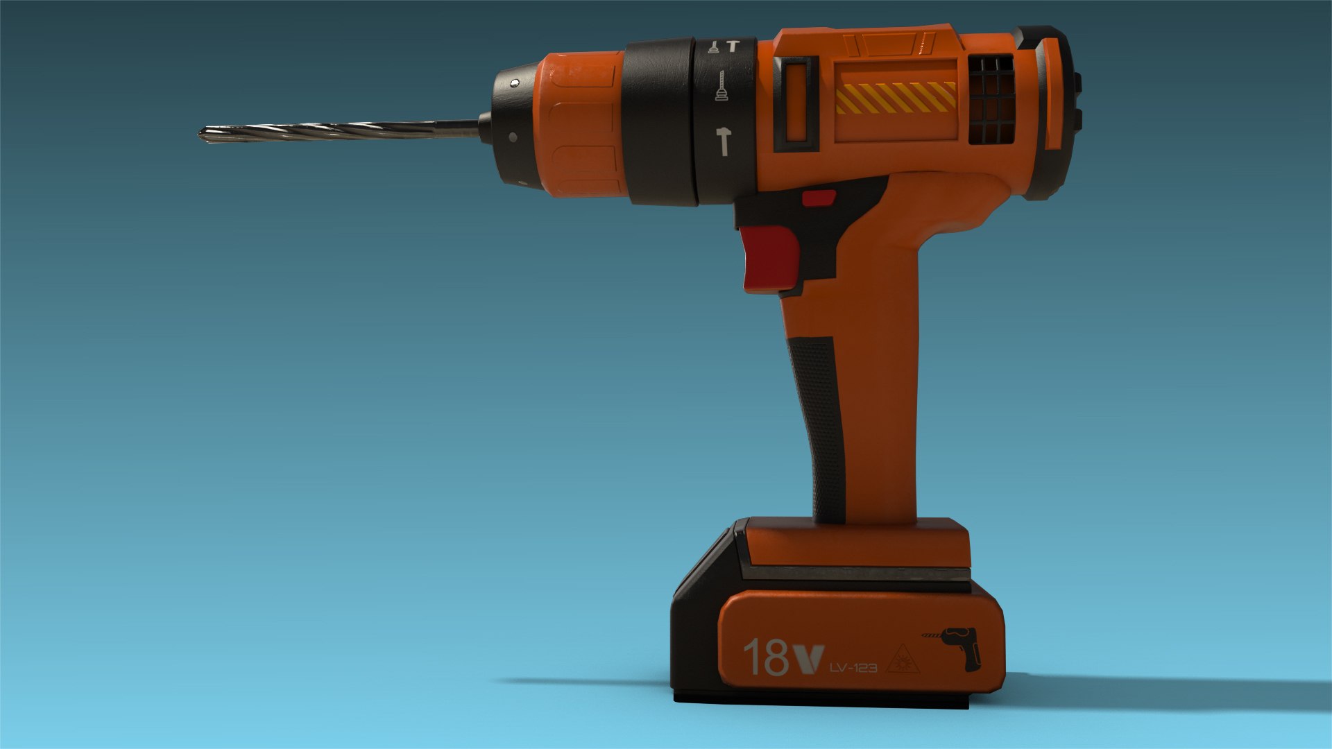 Low-poly Drill 3D Model - TurboSquid 1633089