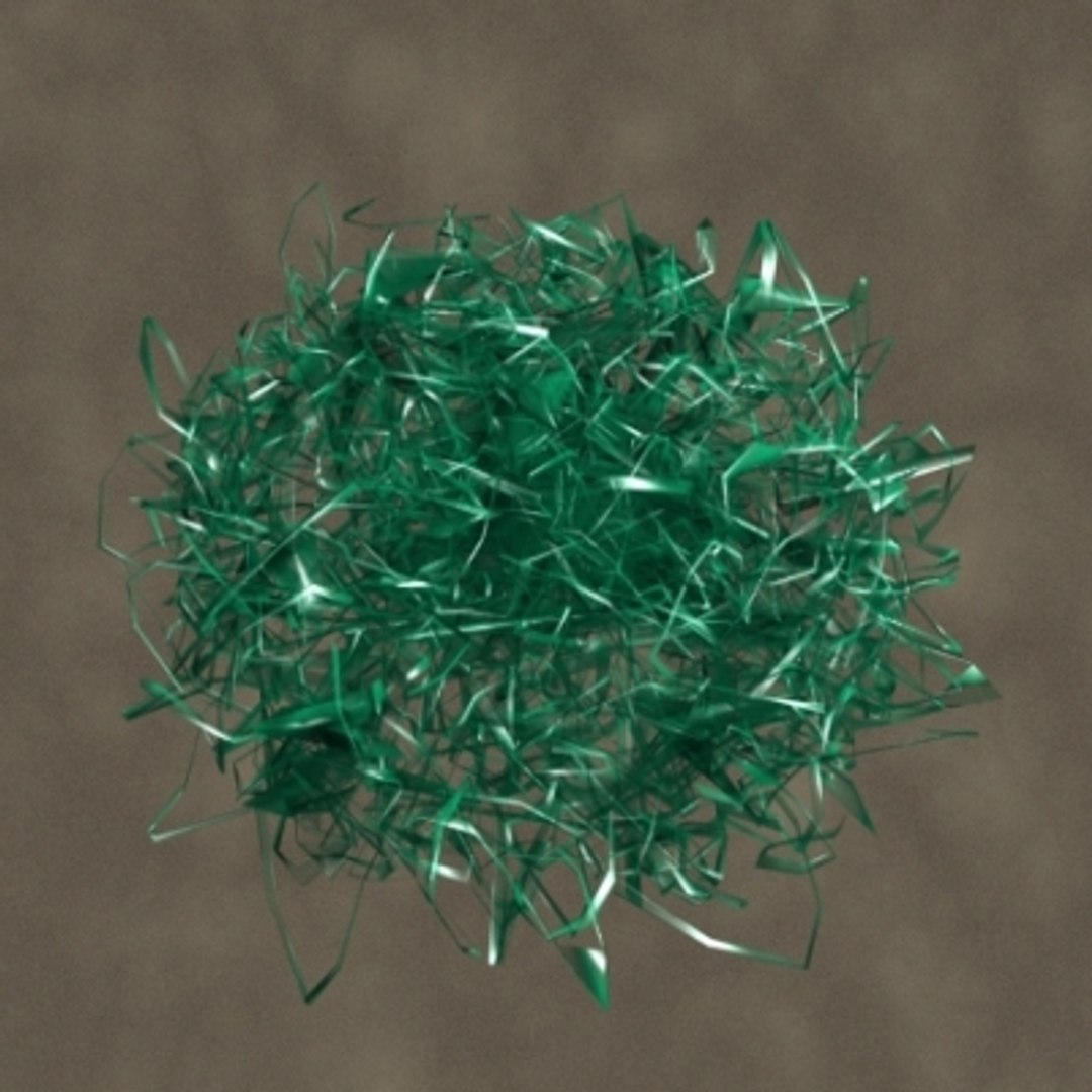 Cellophane Grass Zipped 3d Model