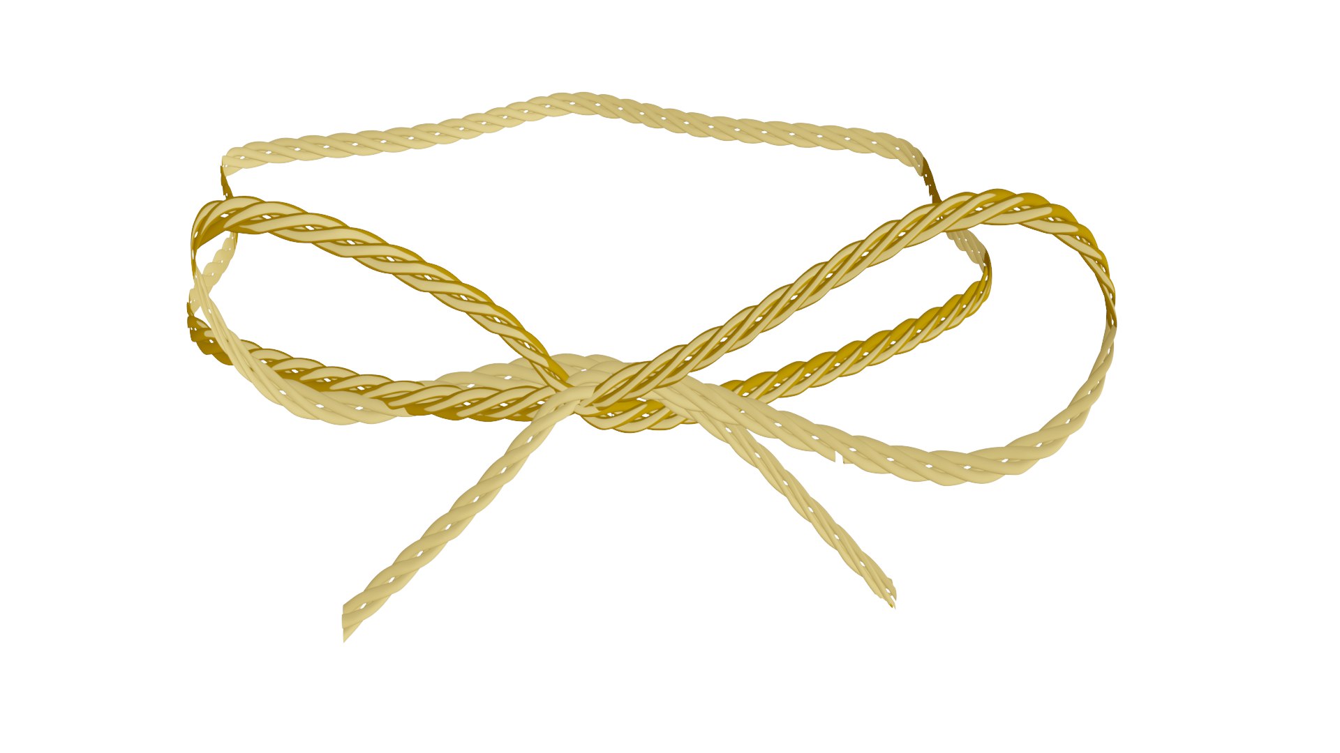 3D rope with bow model - TurboSquid 1886178