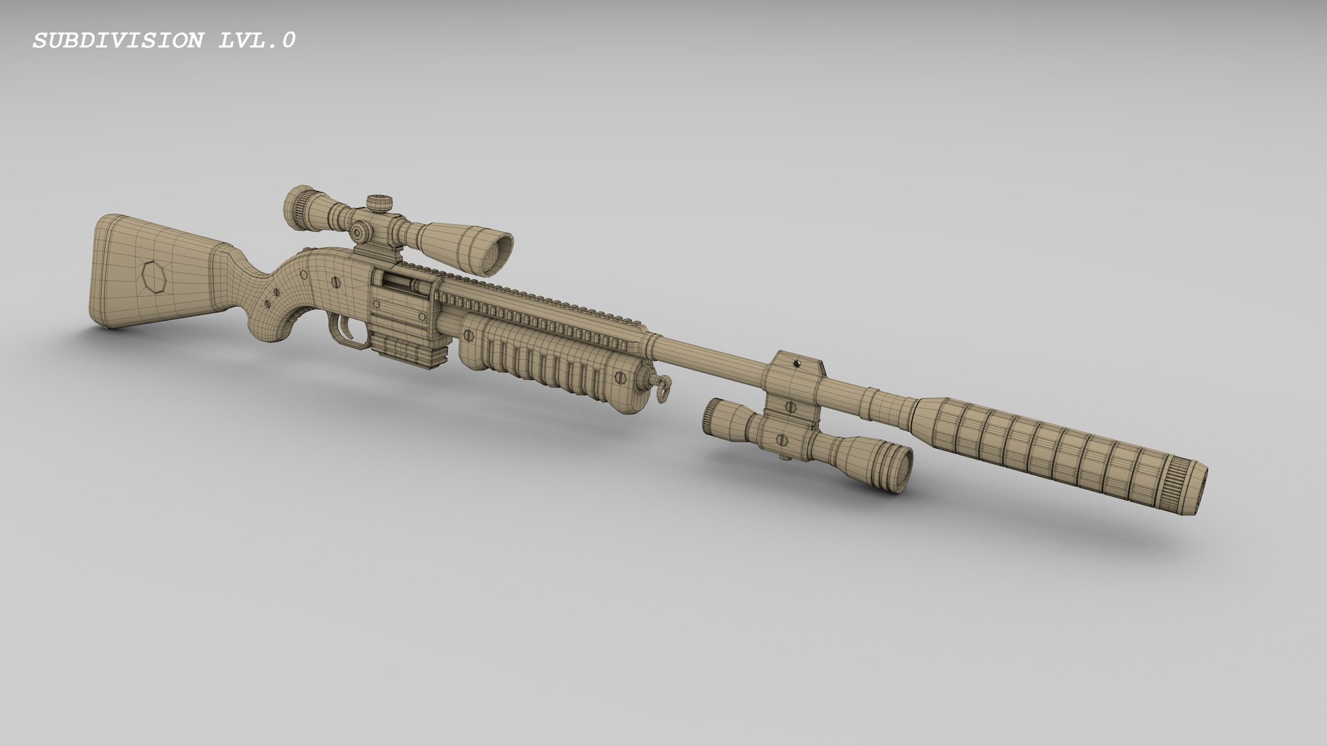 Sniper Rifle 02 3D model - TurboSquid 1990308