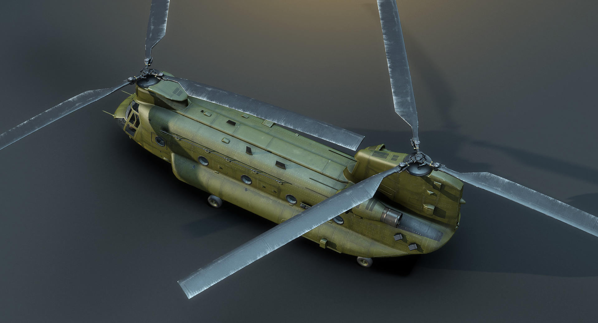 3D low-poly military helicopter ch-47 chinook | 1144900 | TurboSquid
