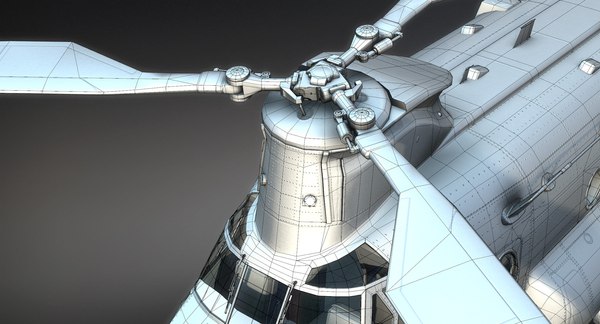 3D low-poly military helicopter ch-47 chinook | 1144900 | TurboSquid