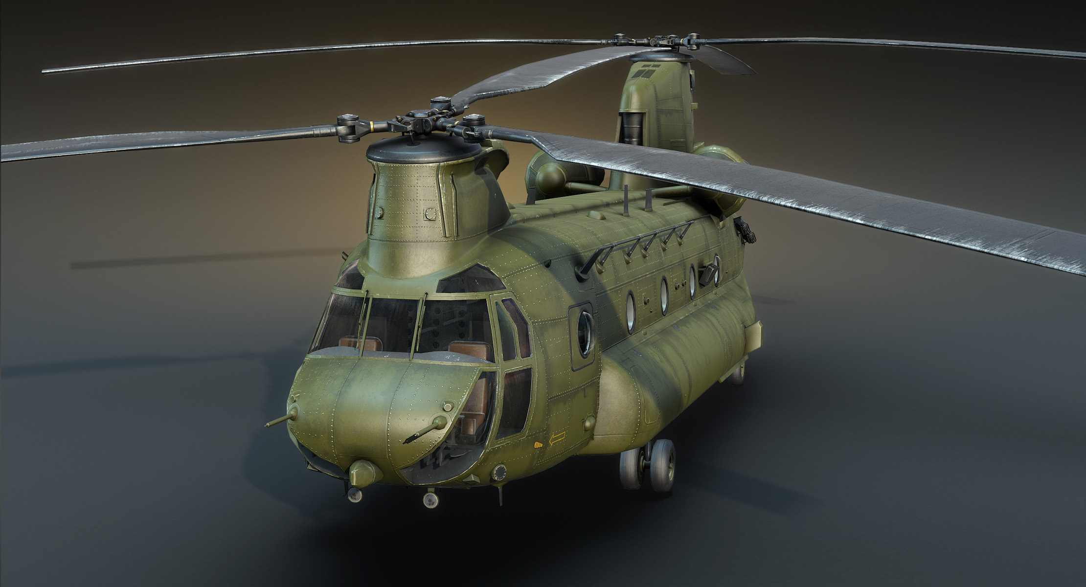 modelo 3d CH-47 Chinook (Low Poly) - TurboSquid 1144900