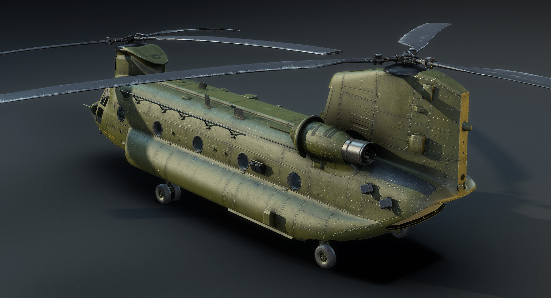 3D low-poly military helicopter ch-47 chinook | 1144900 | TurboSquid