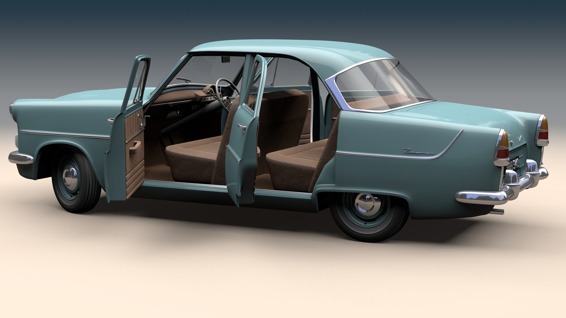 3D Model Ford Zephyr Six MK2 1956 - TurboSquid 2029236