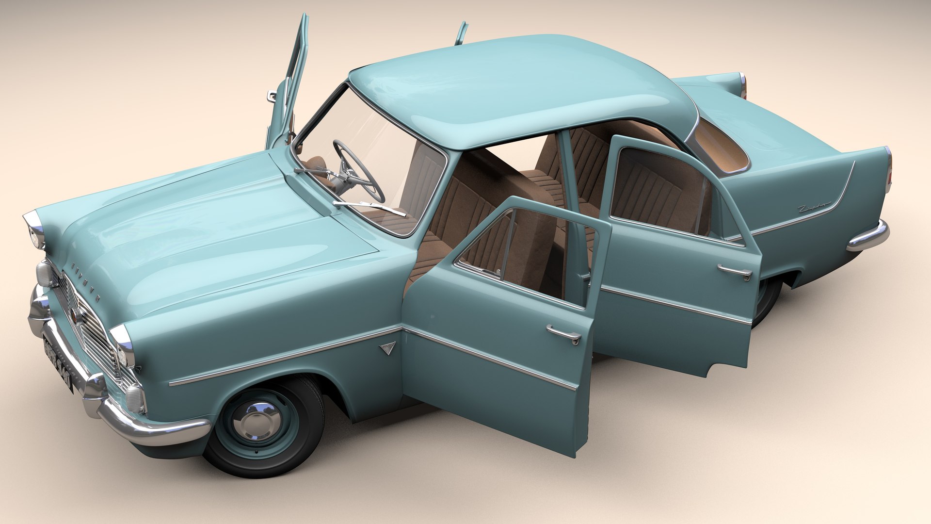 3D Model Ford Zephyr Six MK2 1956 - TurboSquid 2029236