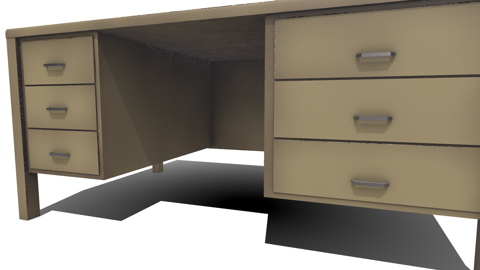 3D Old Metal Table Low-poly PBR Model - TurboSquid 2204913