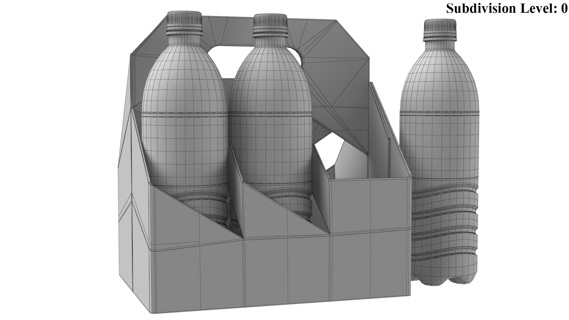 3D model 6 Pack Water Bottles - TurboSquid 2001798