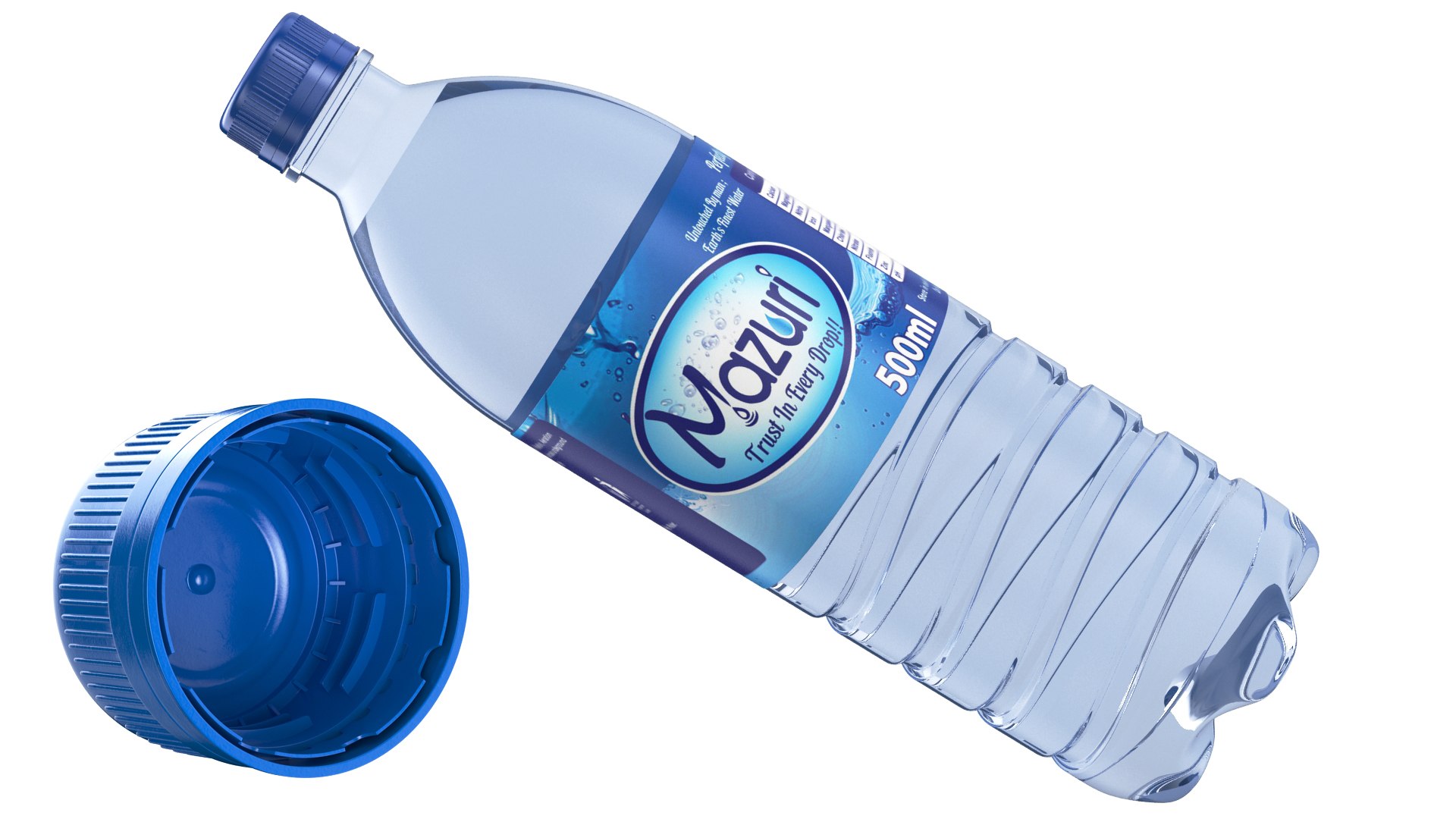 3D Model 6 Pack Water Bottles - TurboSquid 2001798