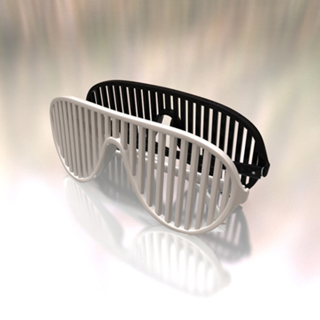 Shutter Shades Sunglasses 3d Model