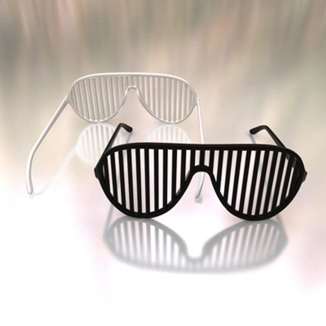 Shutter Shades Sunglasses 3d Model