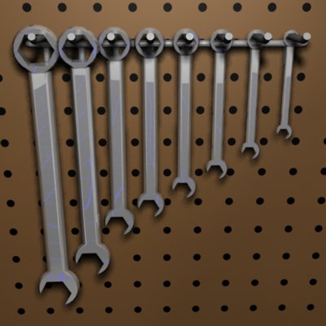3d Set Wrenches Model