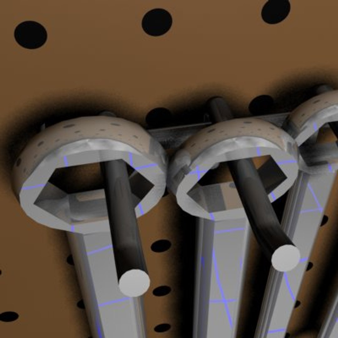 3d Set Wrenches Model