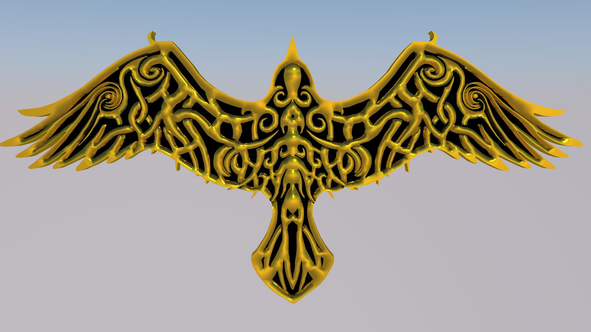 Icon Emblem Nordic Raven 3D Model - TurboSquid 1337854