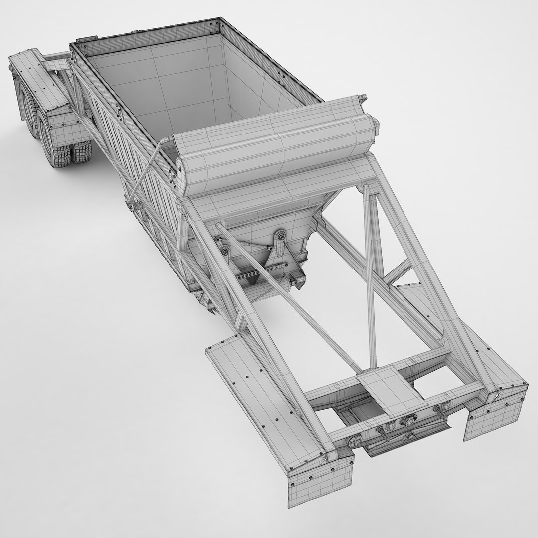 Belly Dump Trailer 04 3D Model - TurboSquid 2046219