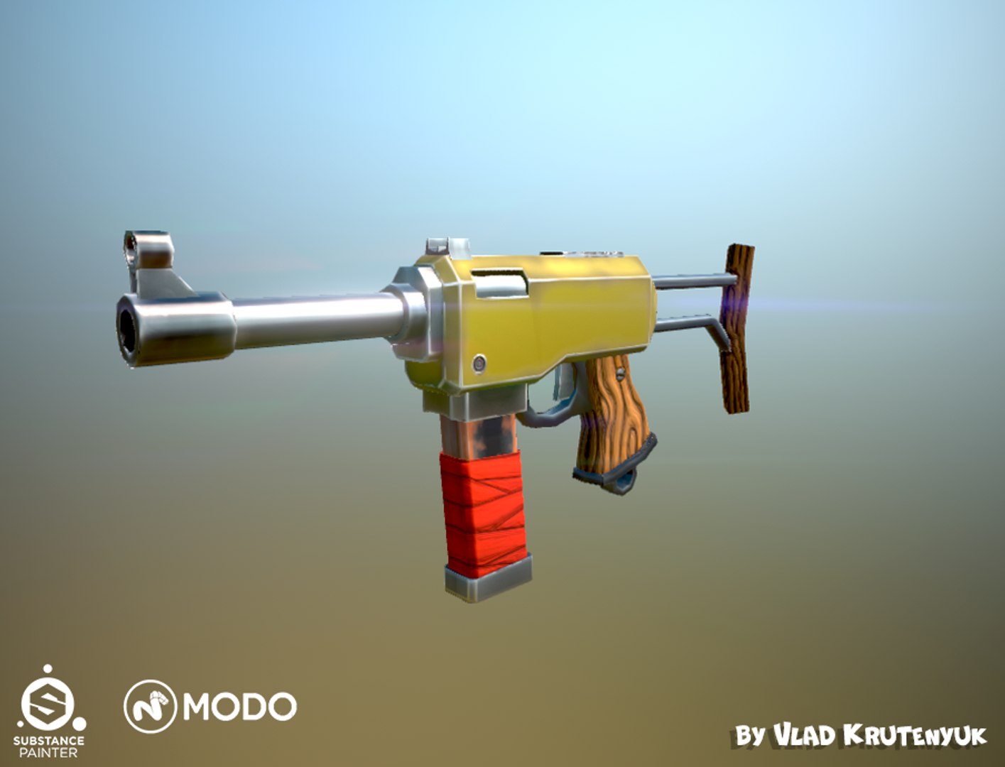 Stylized cartoon gun - 3D - TurboSquid 1270933