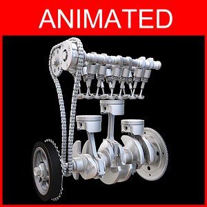 3D engine piston motion animation - TurboSquid 1388410