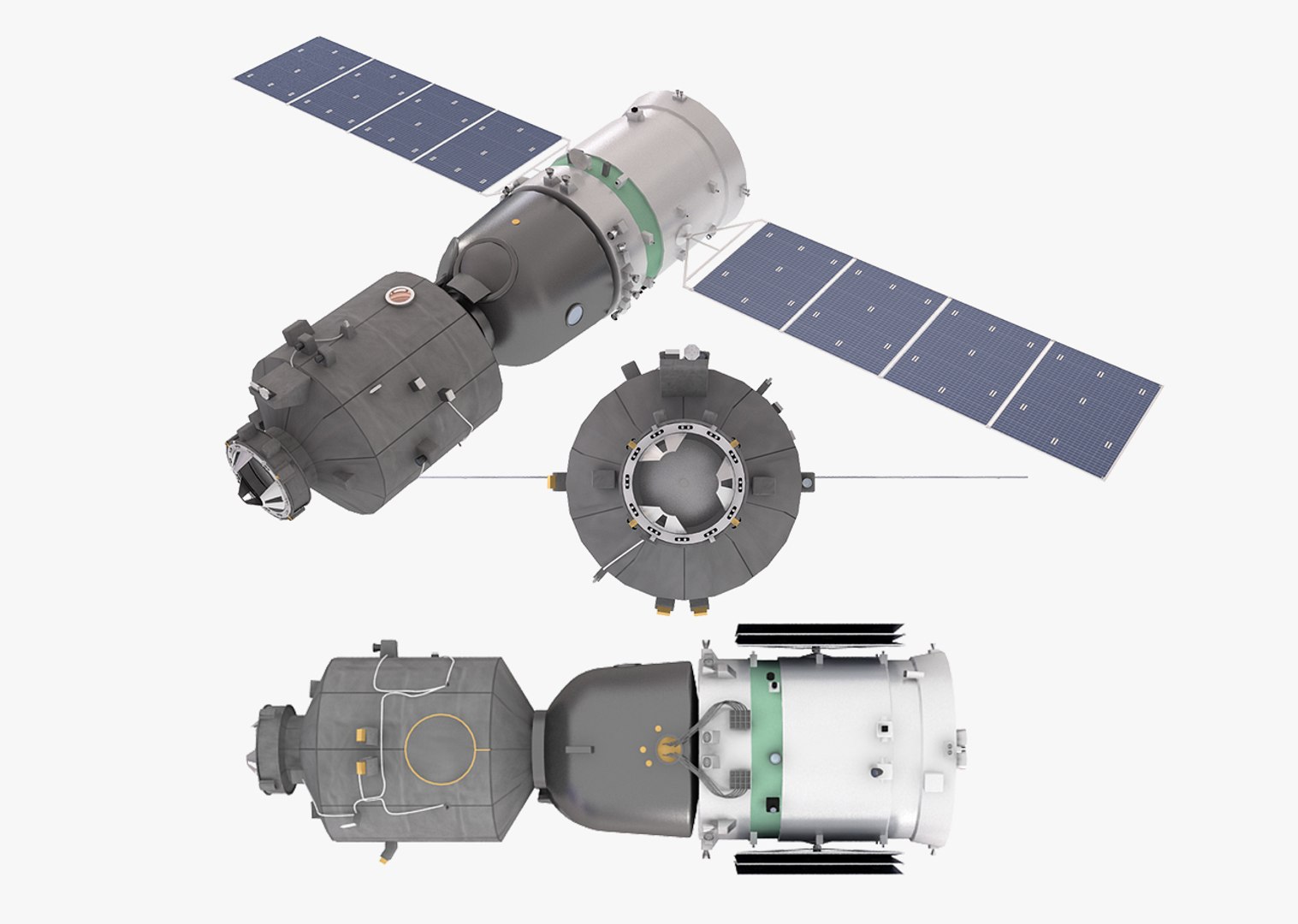 Chinese space station 3D model - TurboSquid 1697411