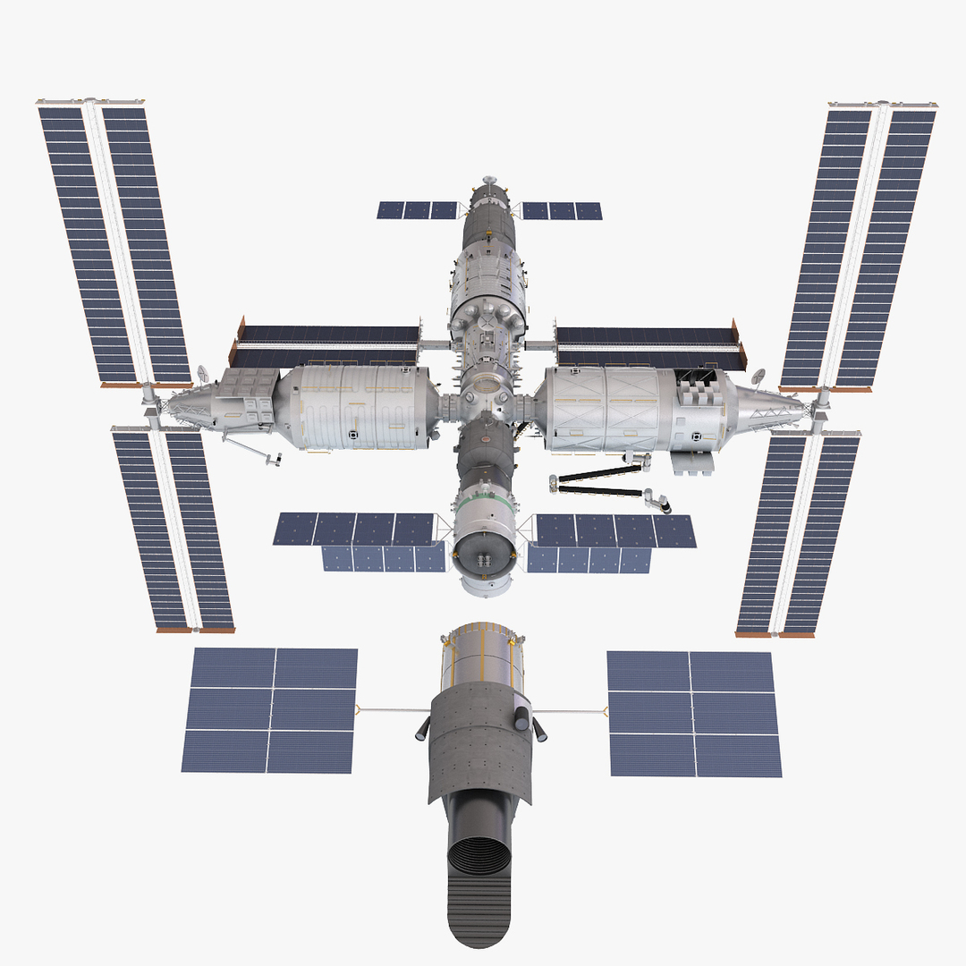 Estação Espacial Chinesa Tiangong TG CSS Modelo 3D - TurboSquid 1697411