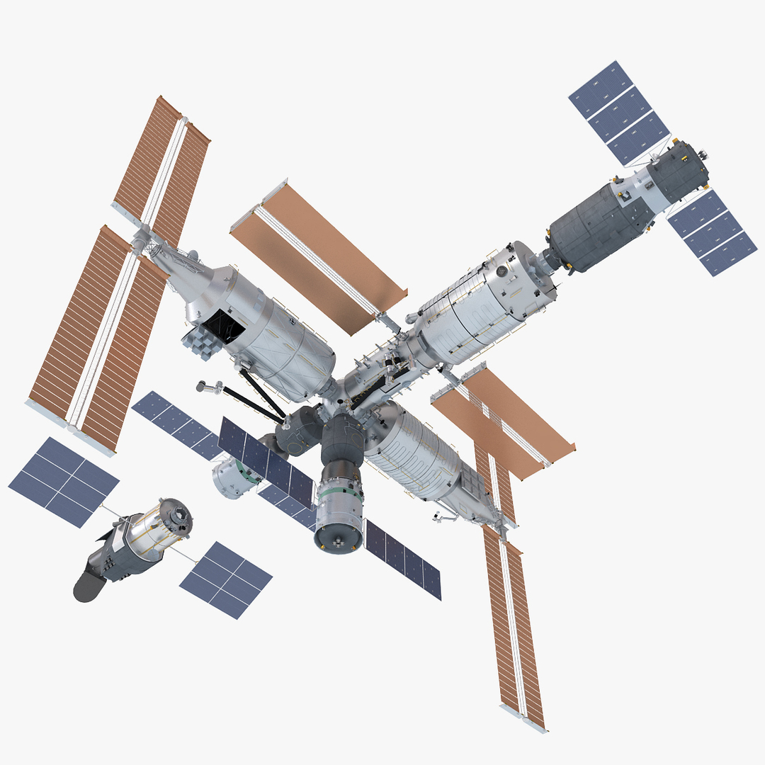 Chinese space station 3D model - TurboSquid 1697411