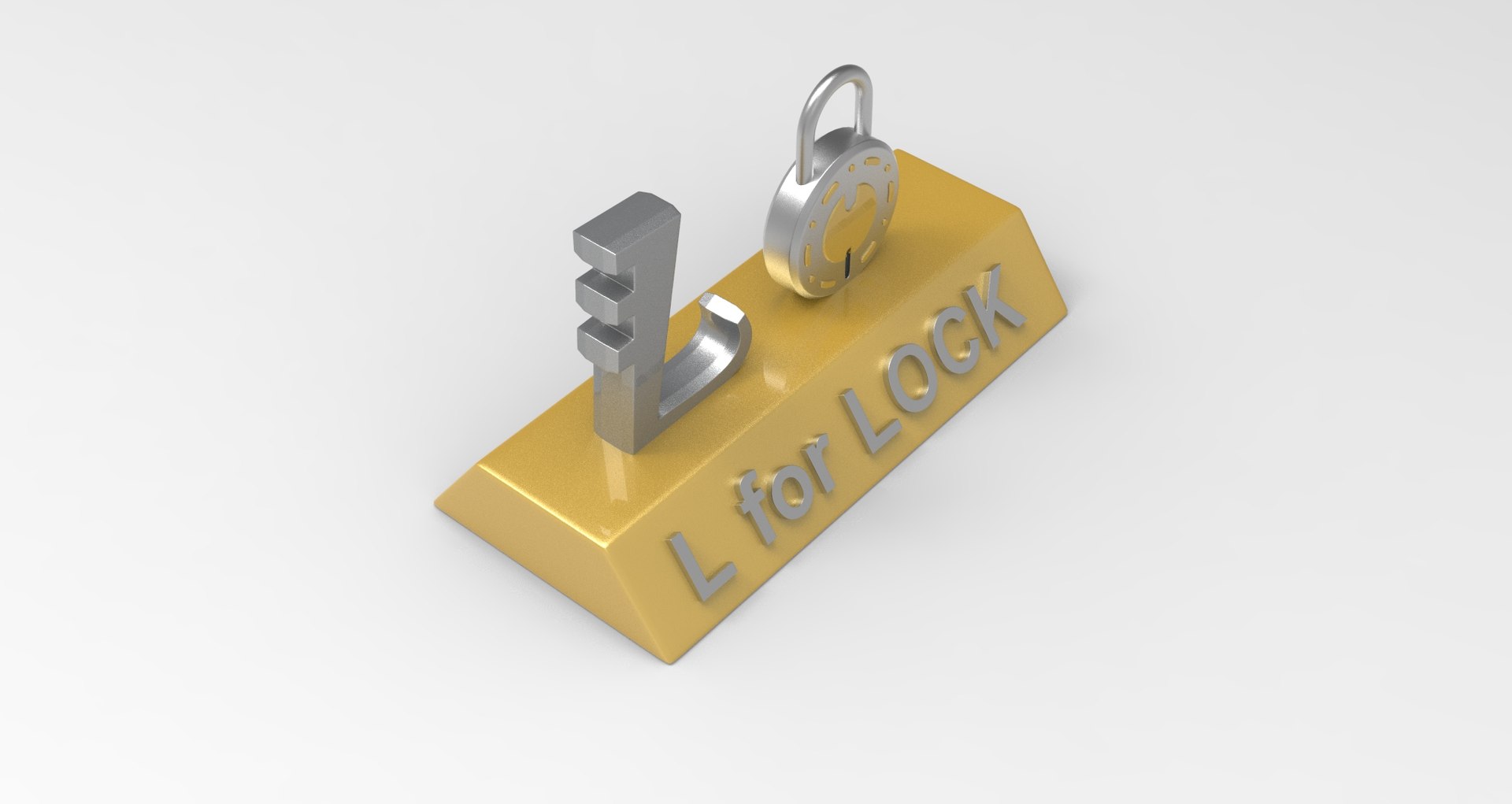 L For Lock 3D Model - TurboSquid 1896819