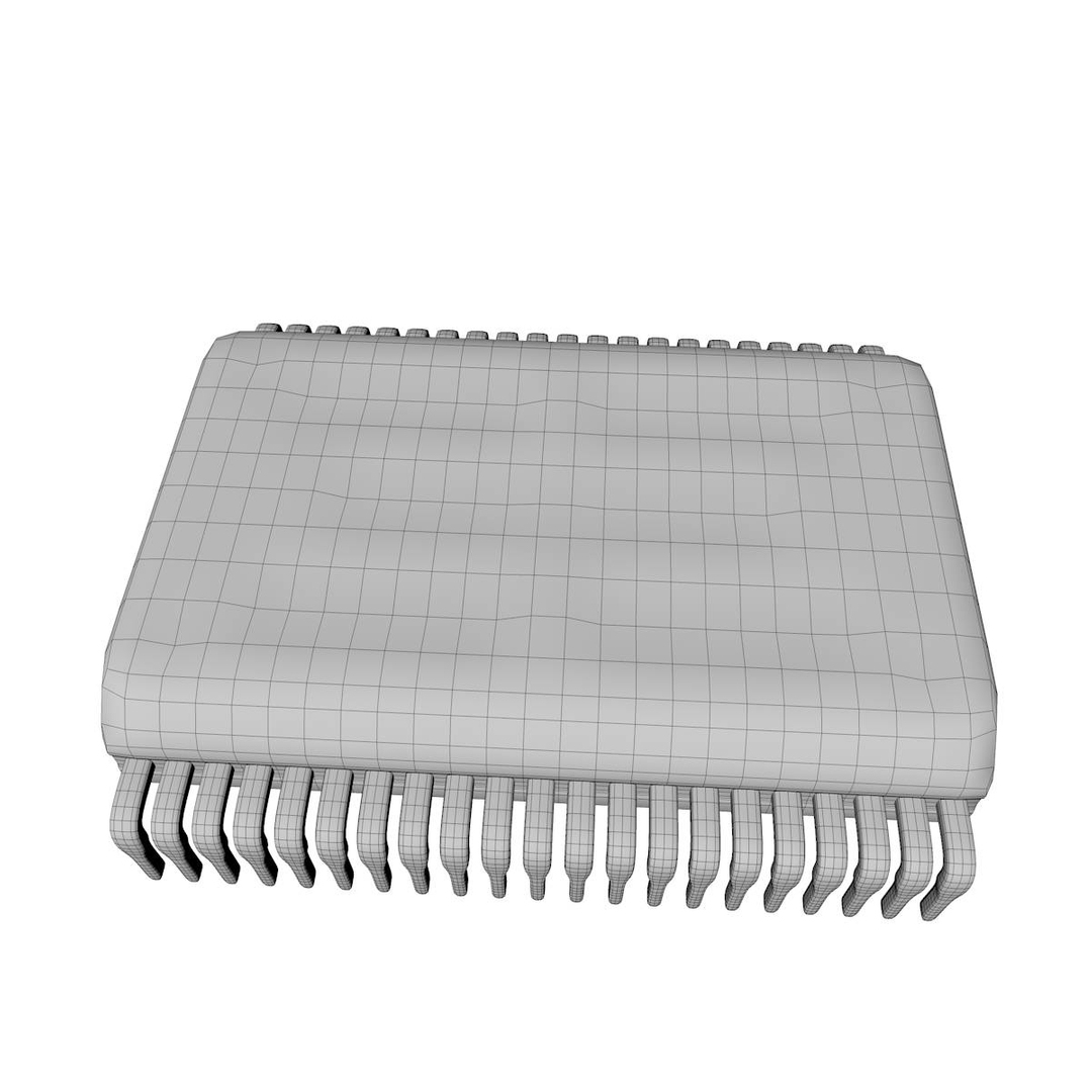 5 Computer Chips 3d Model