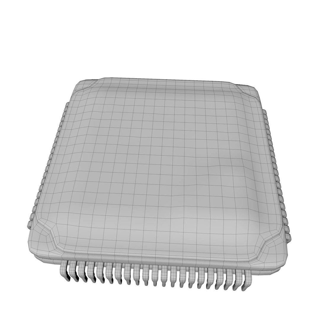 5 Computer Chips 3d Model