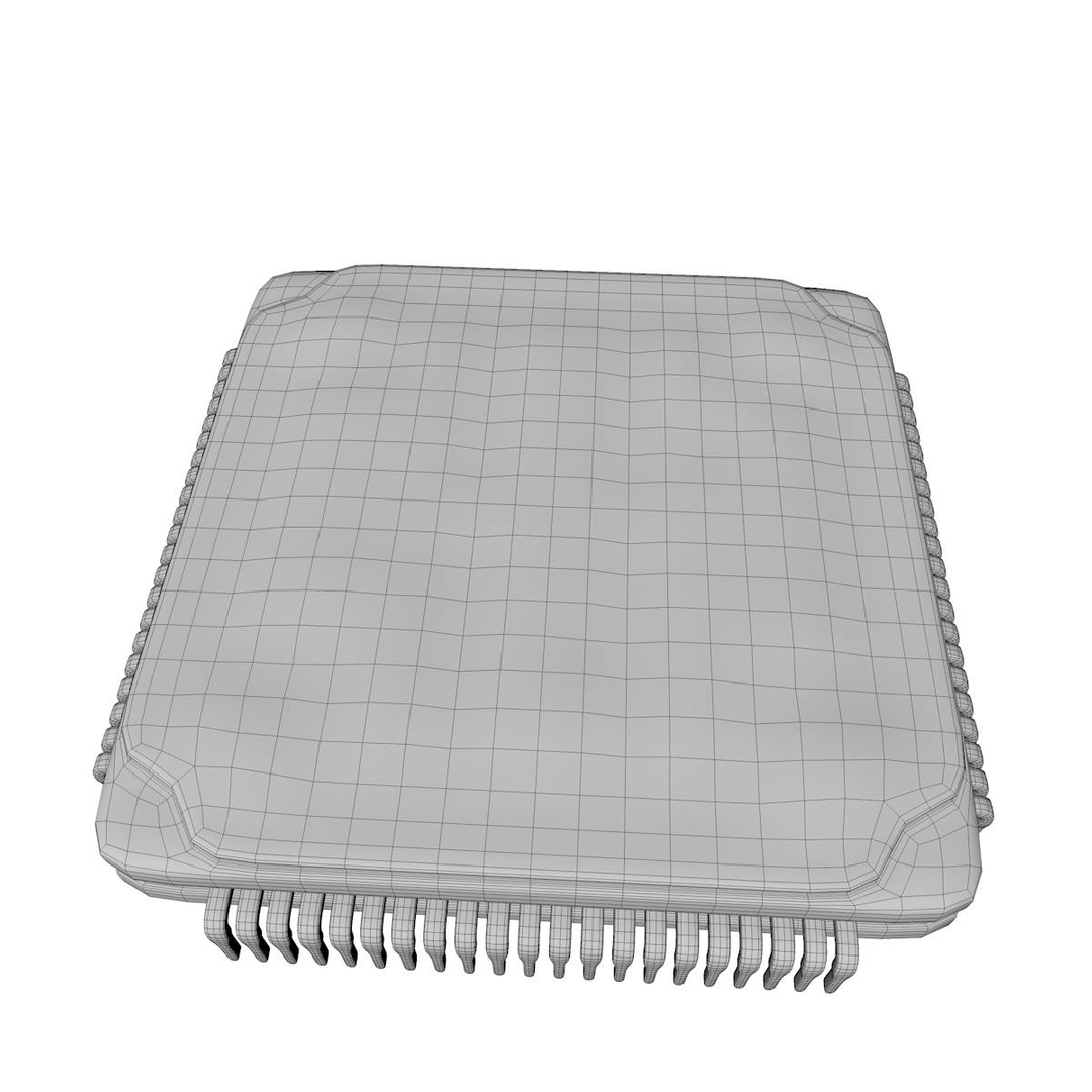 5 Computer Chips 3d Model