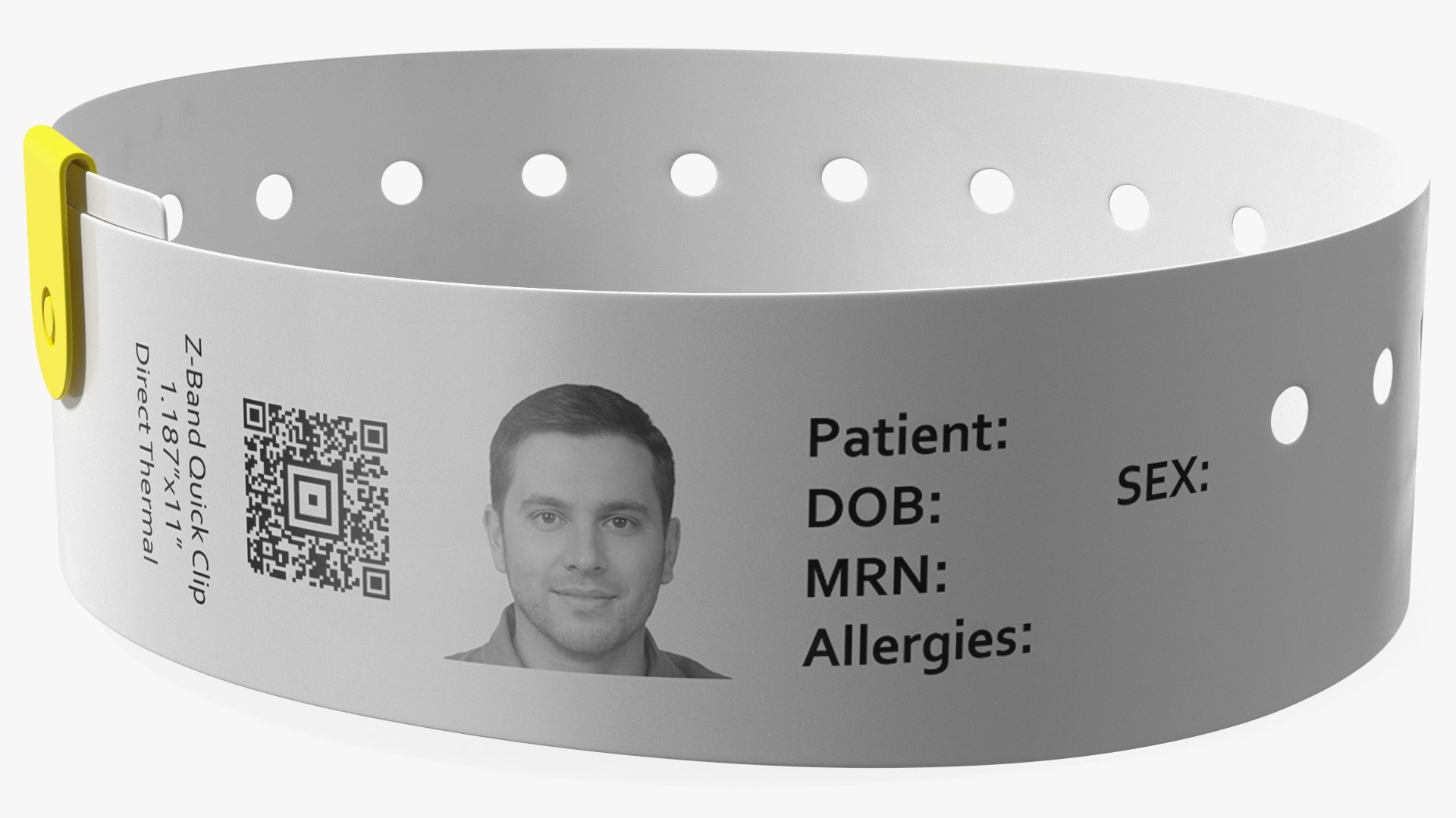 Hospital Patient ID Wristband Model - TurboSquid 1769415