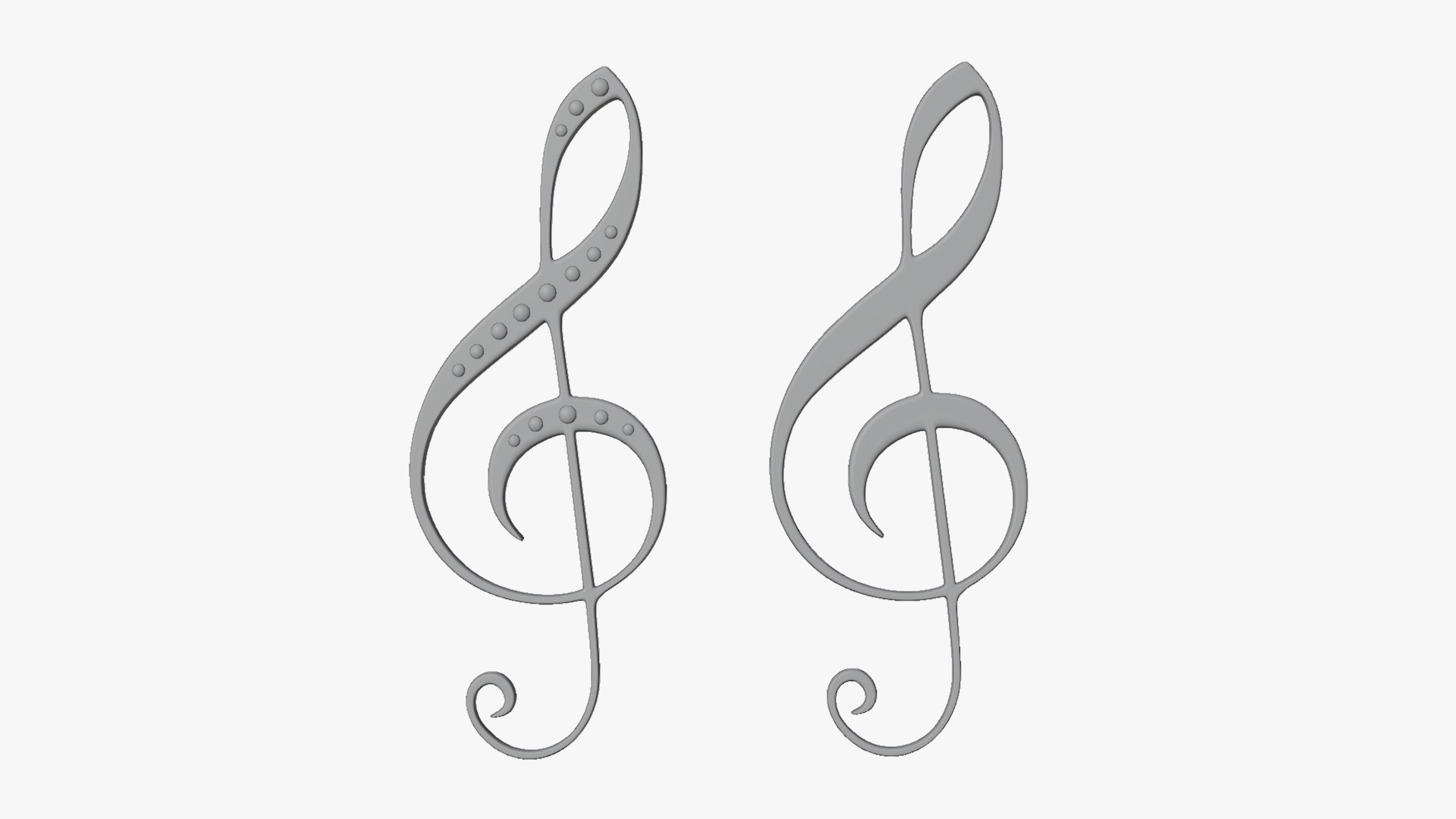 3D Models Of Treble Clef - TurboSquid 2224805