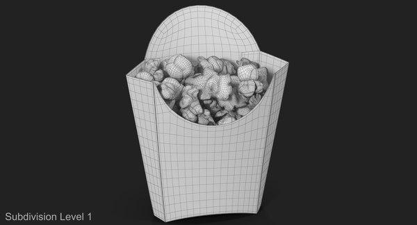 3d popcorn 6 model