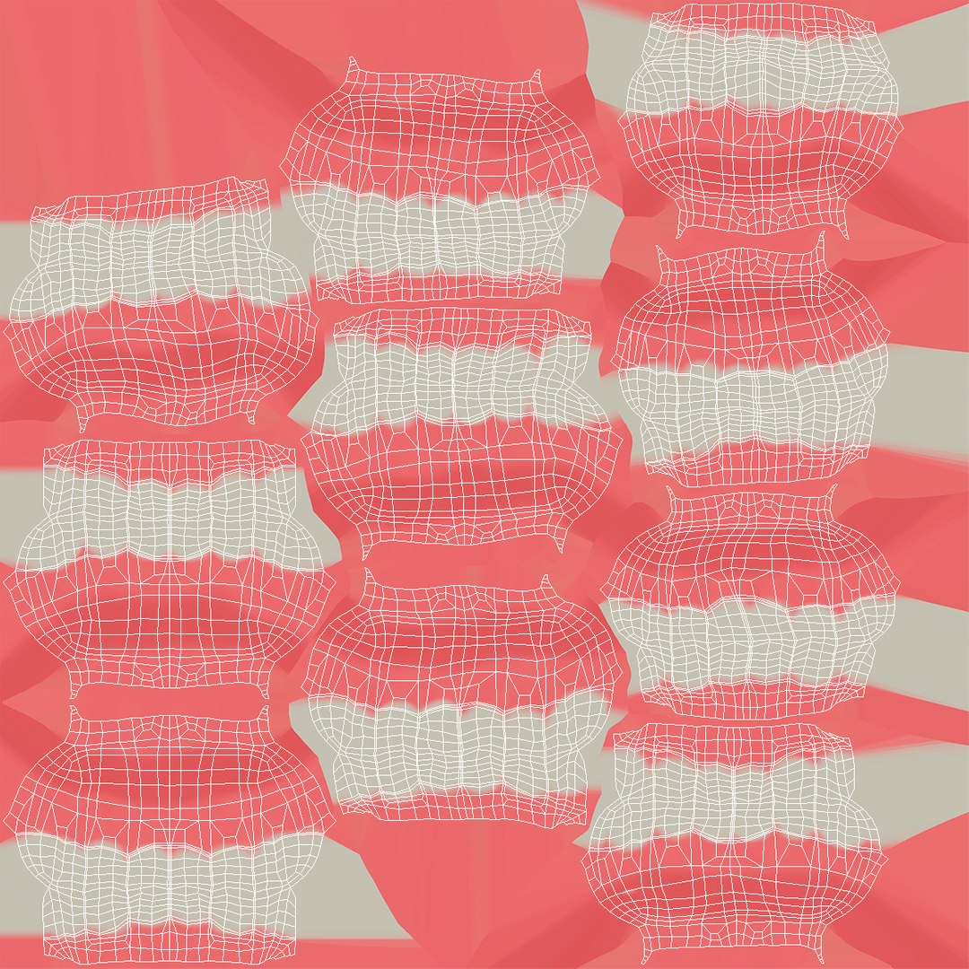 Double Teeth Gummy Candies Batch 3D Model - TurboSquid 2234673