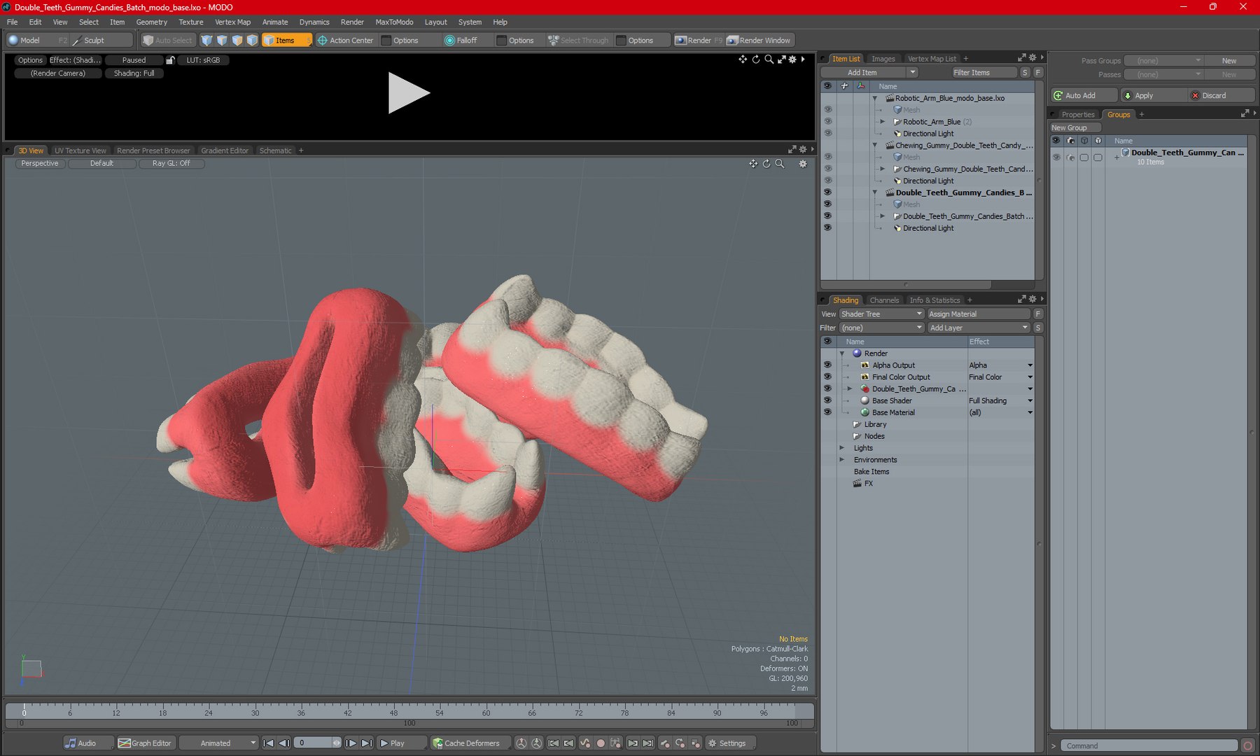 Double Teeth Gummy Candies Batch 3D Model - TurboSquid 2234673
