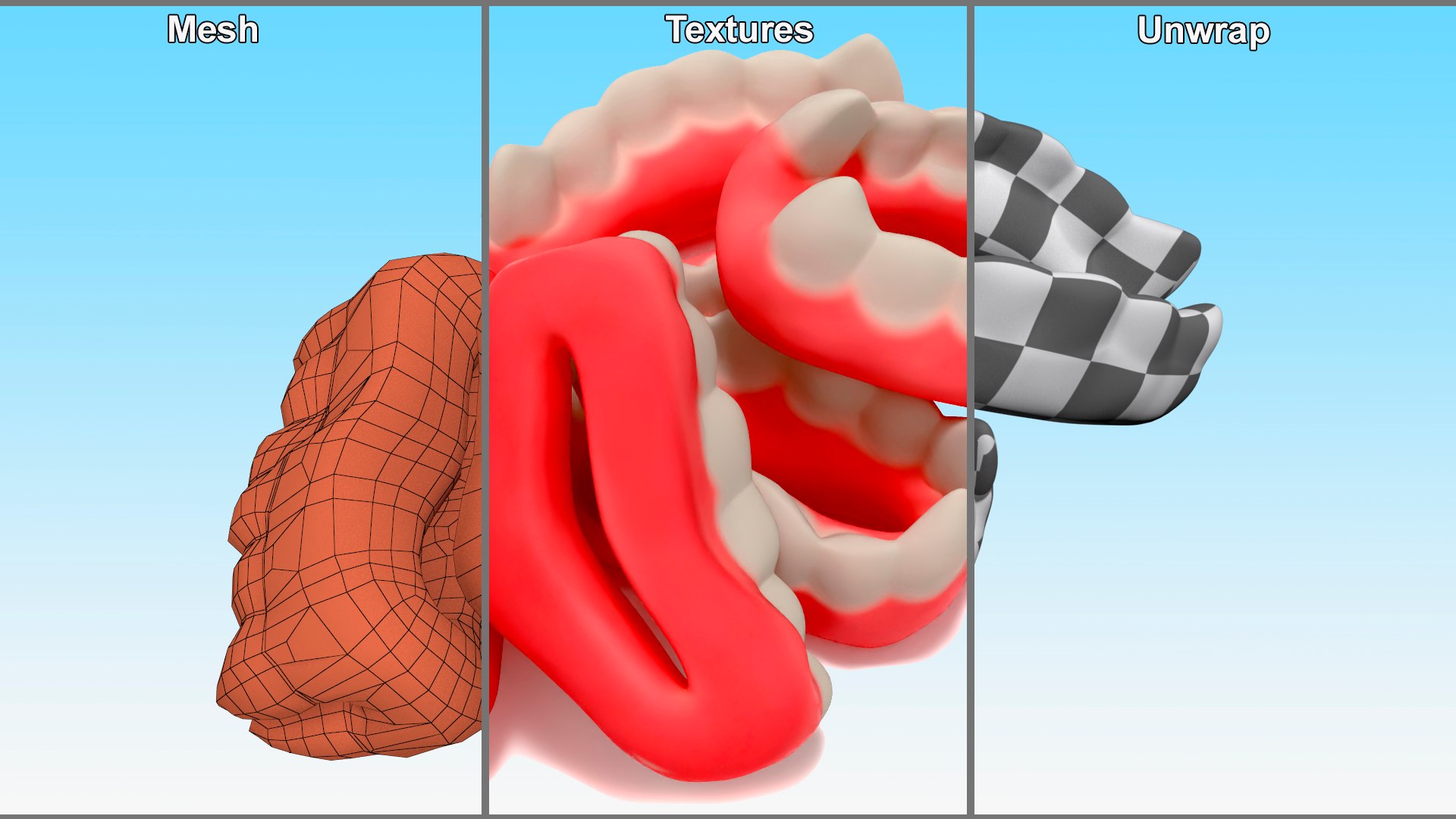 Double Teeth Gummy Candies Batch 3D Model - TurboSquid 2234673