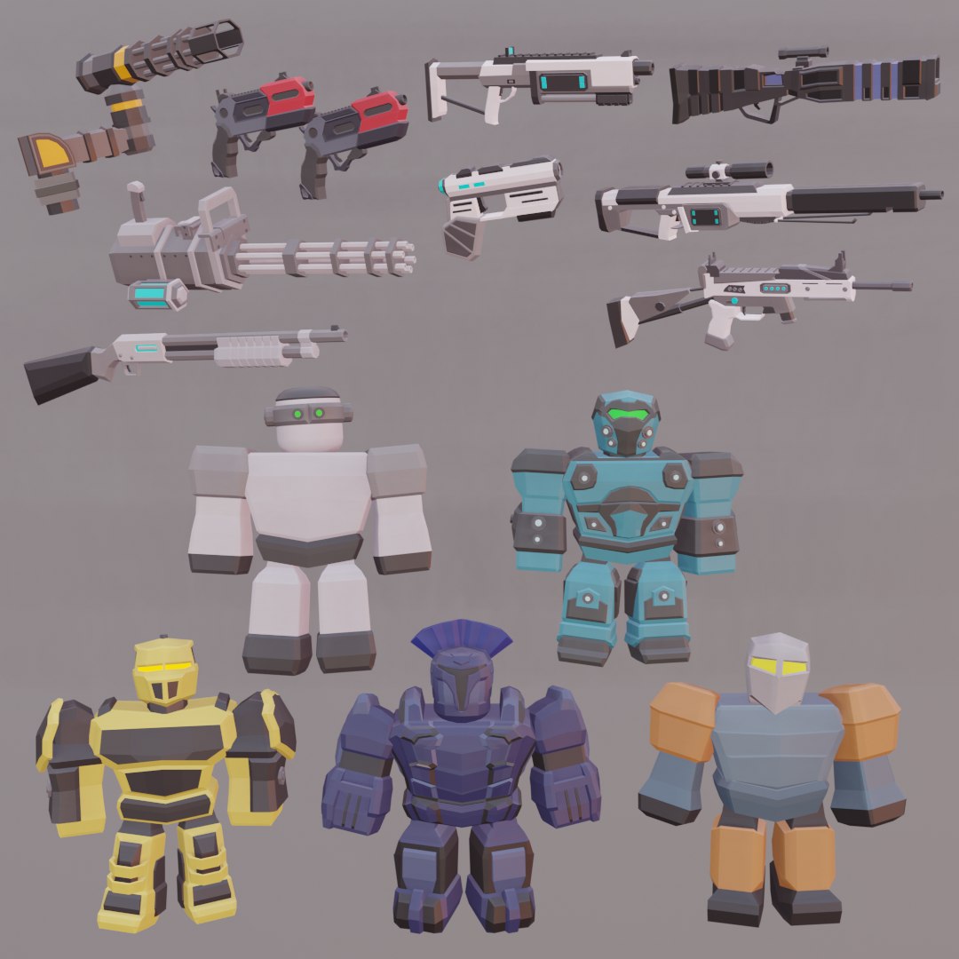 3D Model Sci-fi Themed Low Poly Asset Pack - TurboSquid 2171110