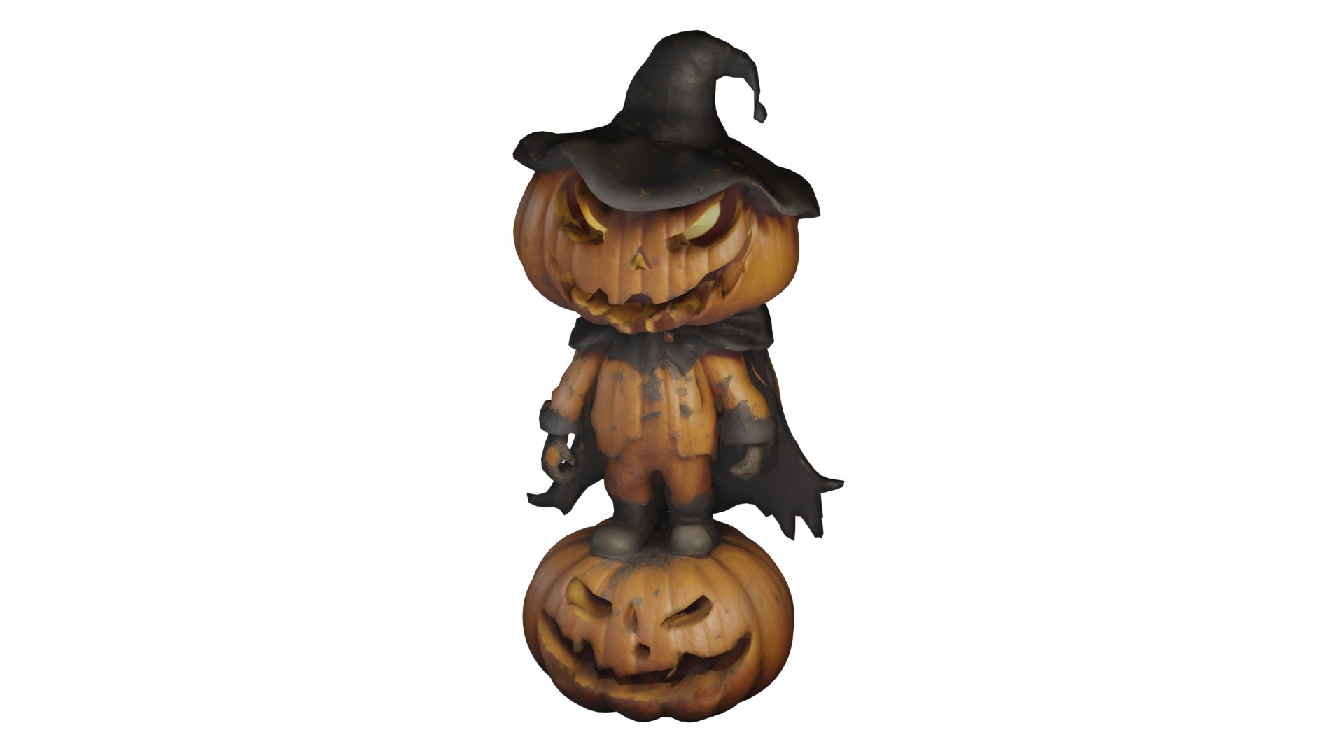 Halloween Pumpkin Low-poly 3D Model - TurboSquid 2311986