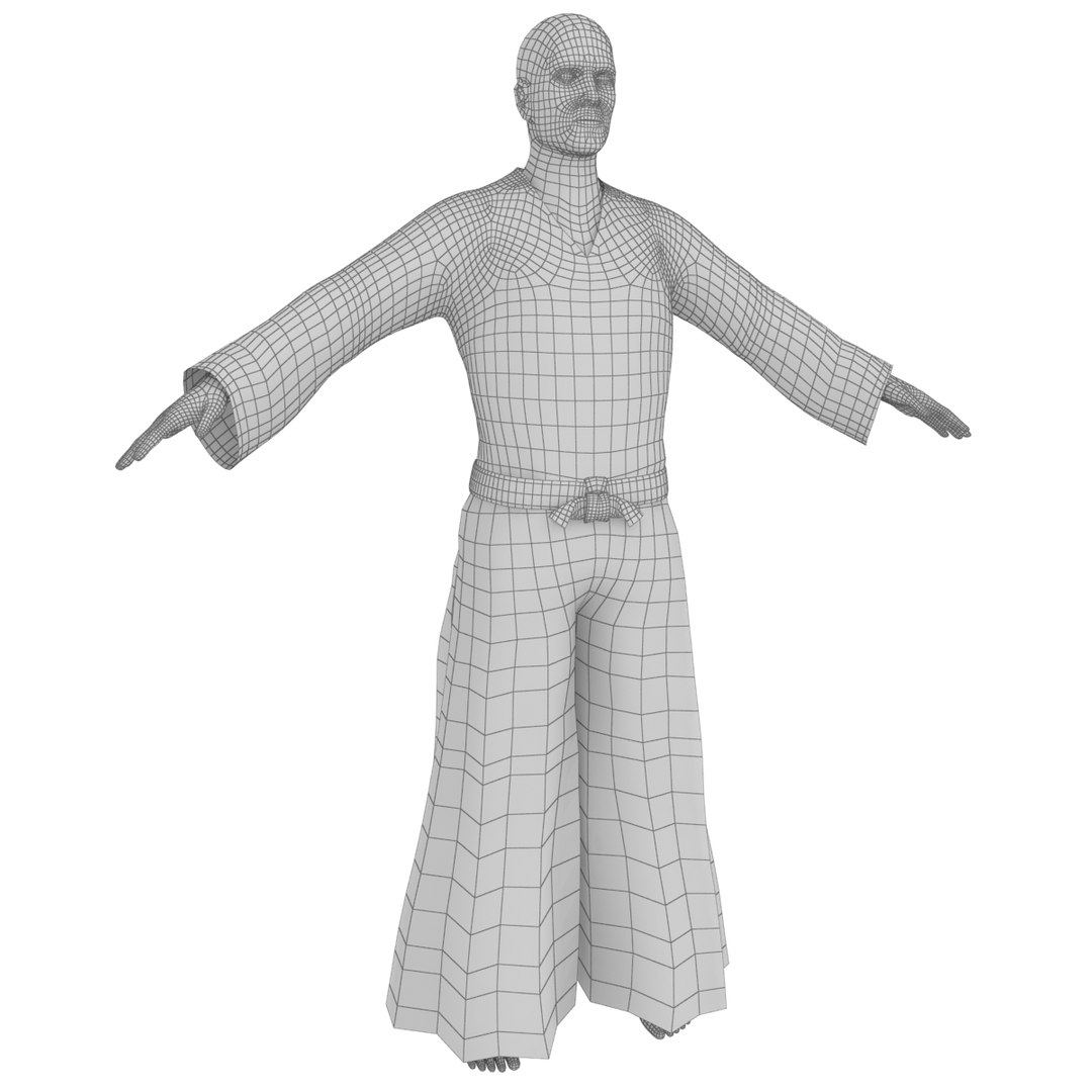3D Model Aikido Martial Artist - TurboSquid 1301037
