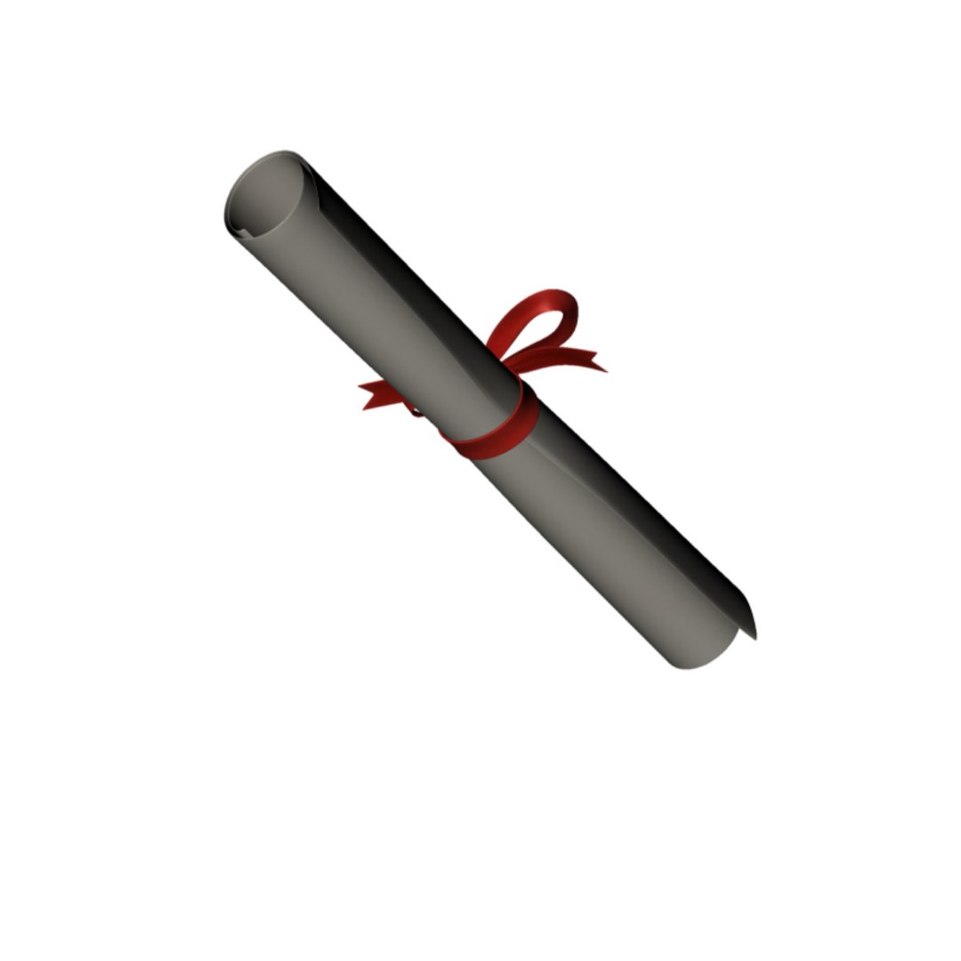 3d Model Graduation Diploma