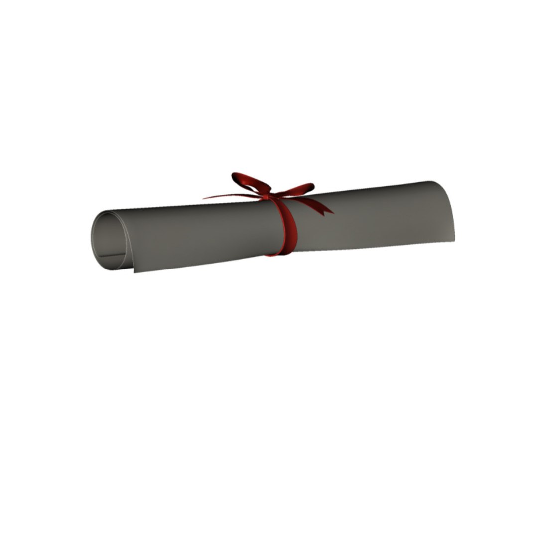 3d Model Graduation Diploma