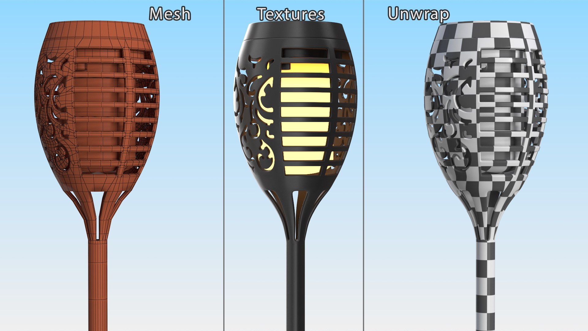 Solar Outdoor Garden Torch Light 3D model - TurboSquid 2068904