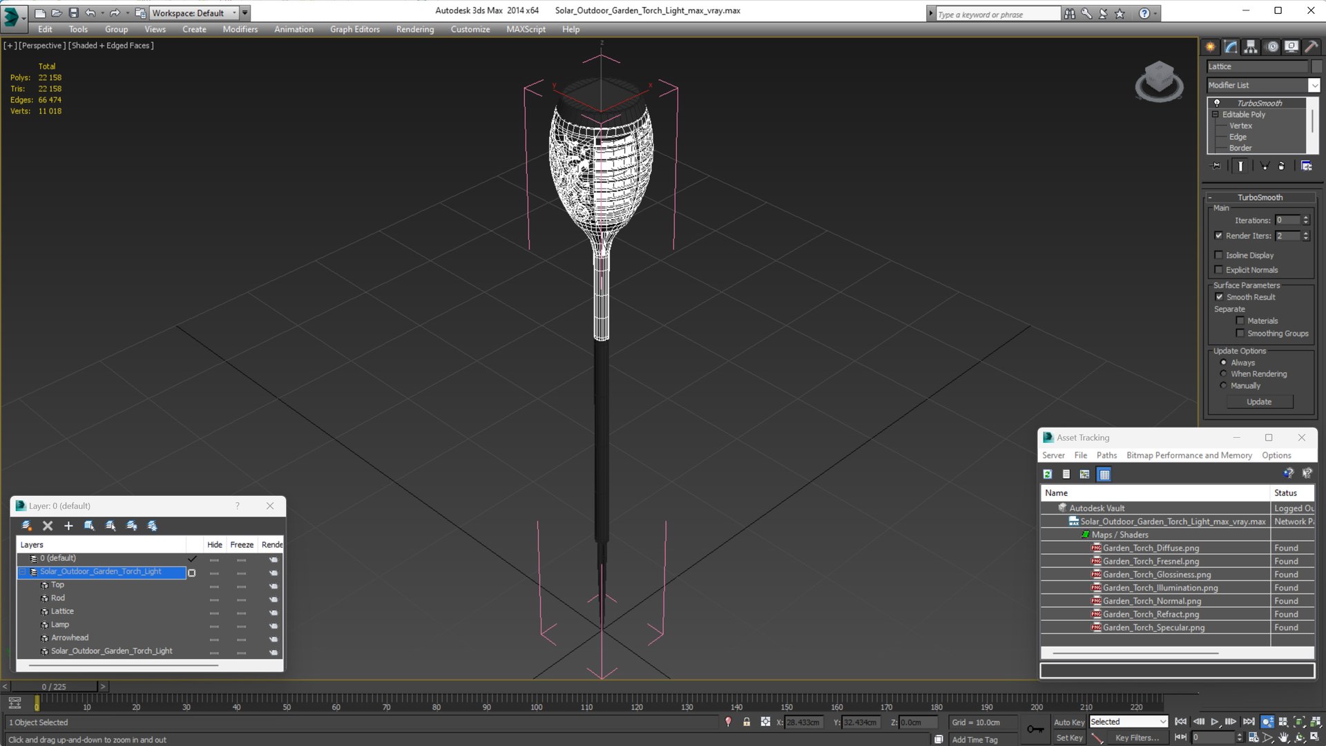 Solar Outdoor Garden Torch Light 3D model - TurboSquid 2068904