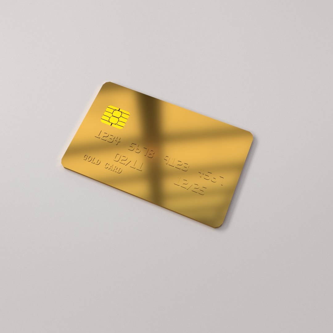Gold Card 3D Model - TurboSquid 1238031