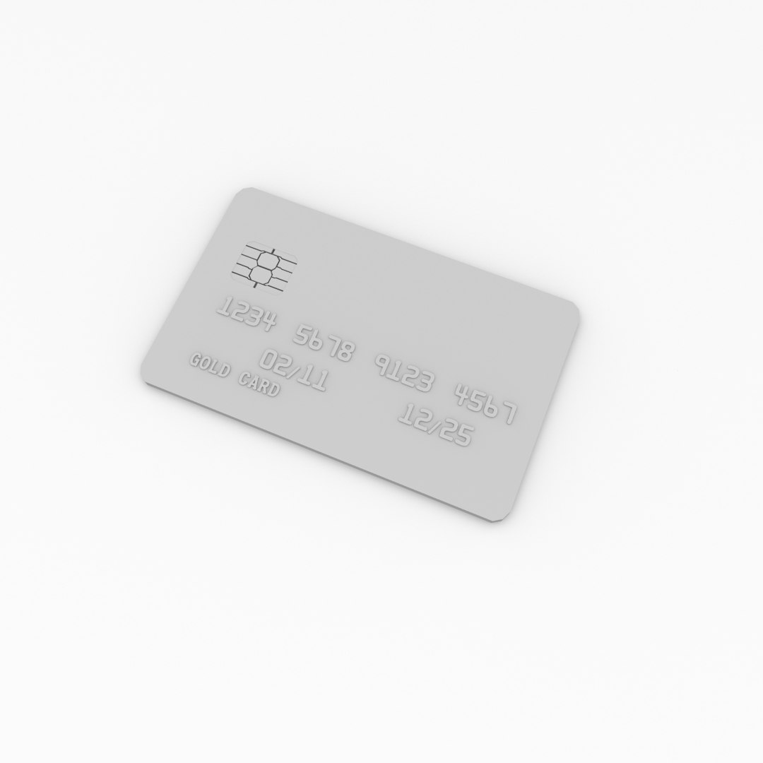 Gold Card 3D Model - TurboSquid 1238031