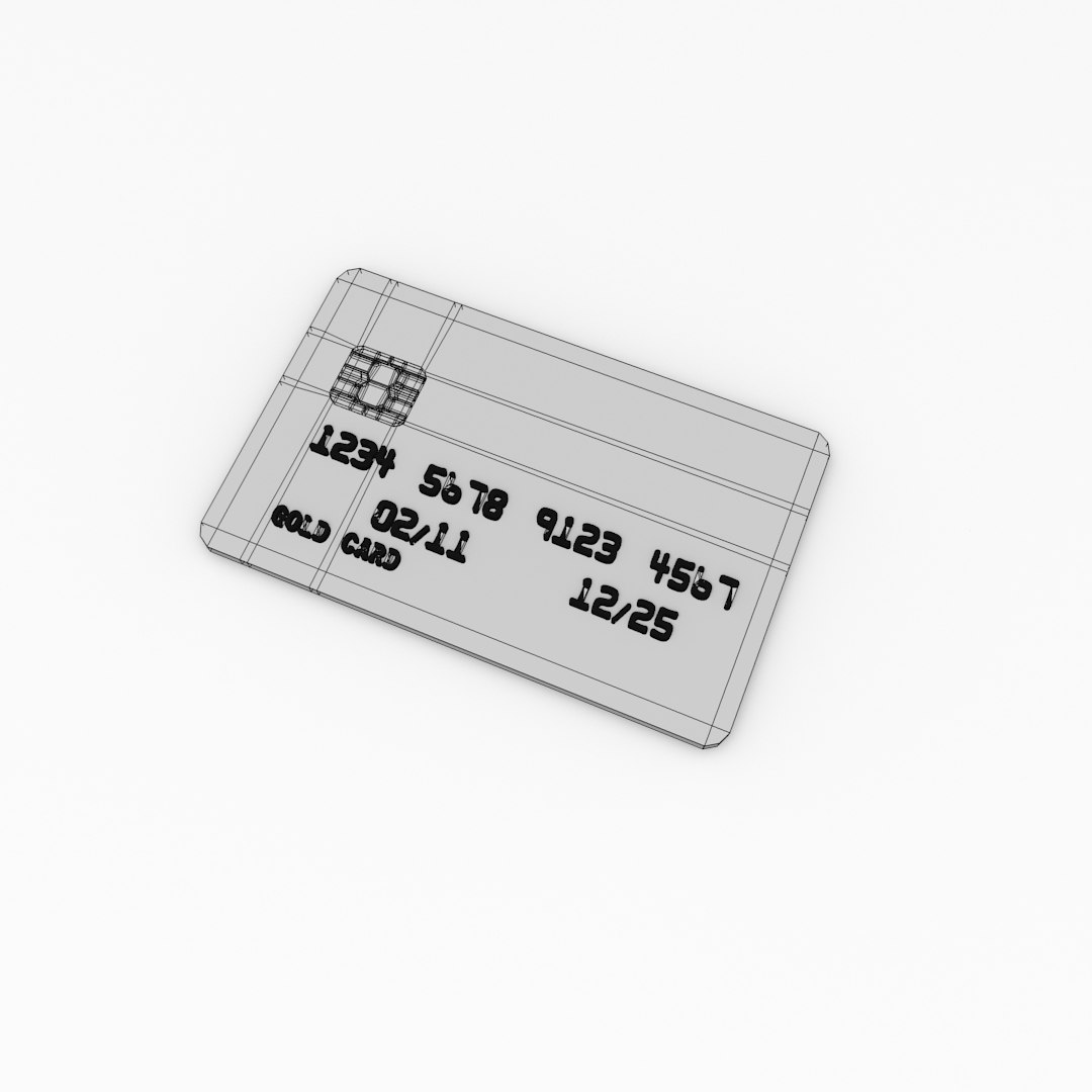 Gold Card 3D Model - TurboSquid 1238031