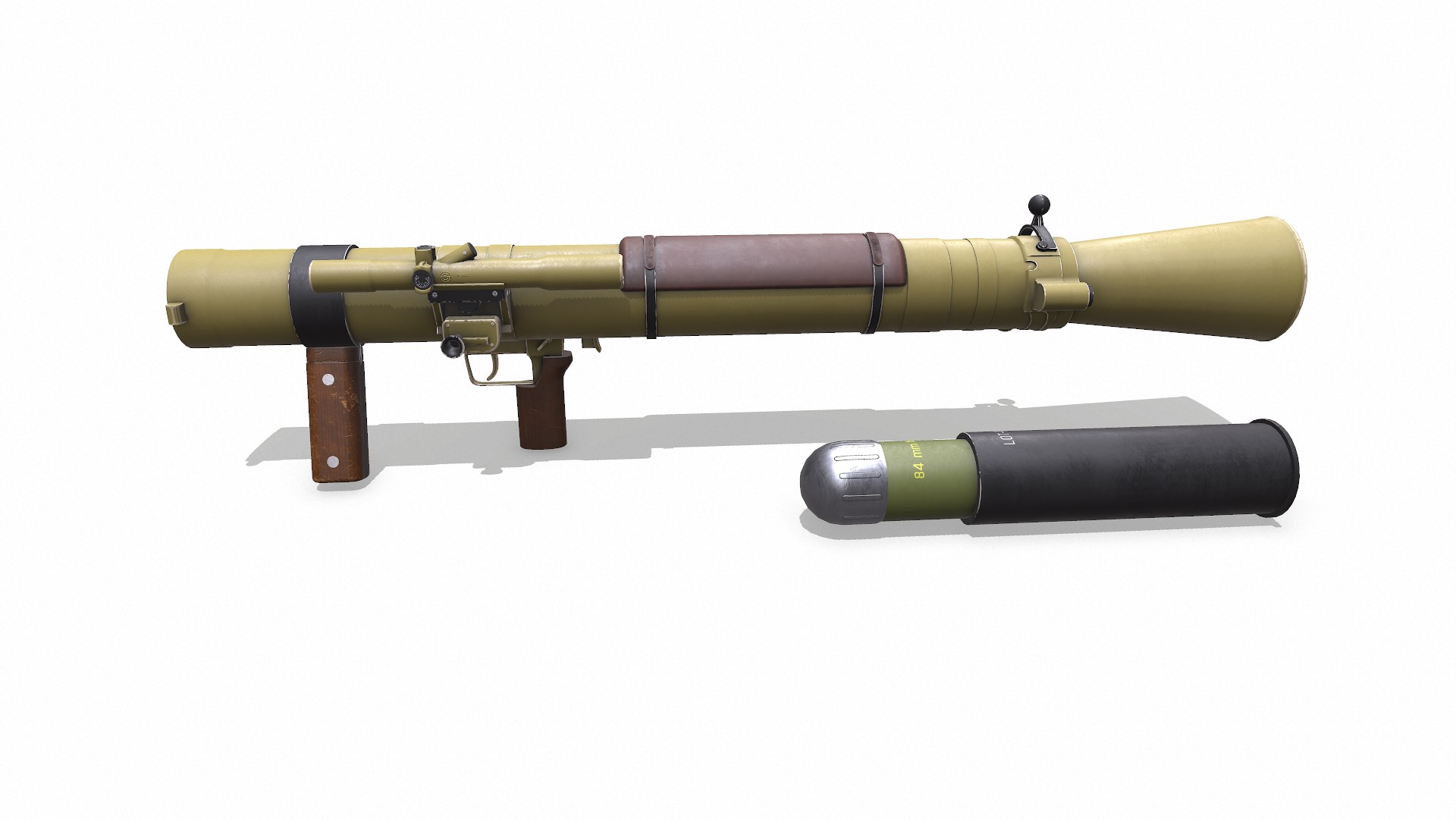 Carl Gustaf M2 Recoilless Rifle Low-poly PBR 3D - TurboSquid 2181646