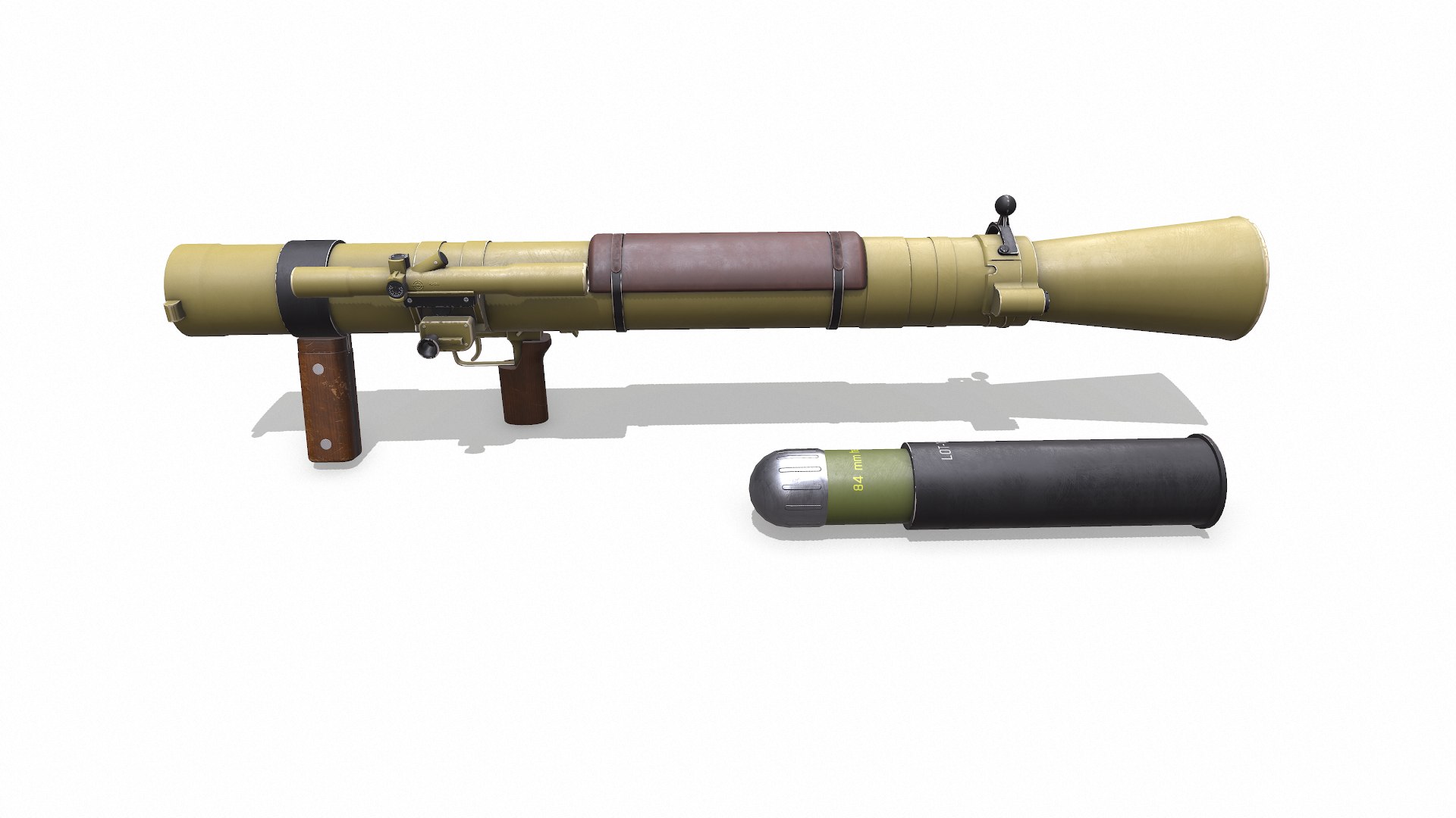 Carl Gustaf M2 Recoilless Rifle Low-poly PBR 3D - TurboSquid 2181646