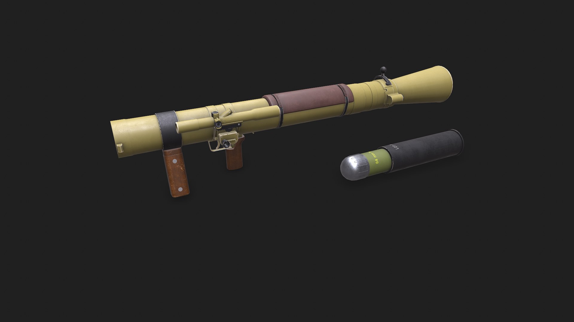 Carl Gustaf M2 Recoilless Rifle Low-poly PBR 3D - TurboSquid 2181646